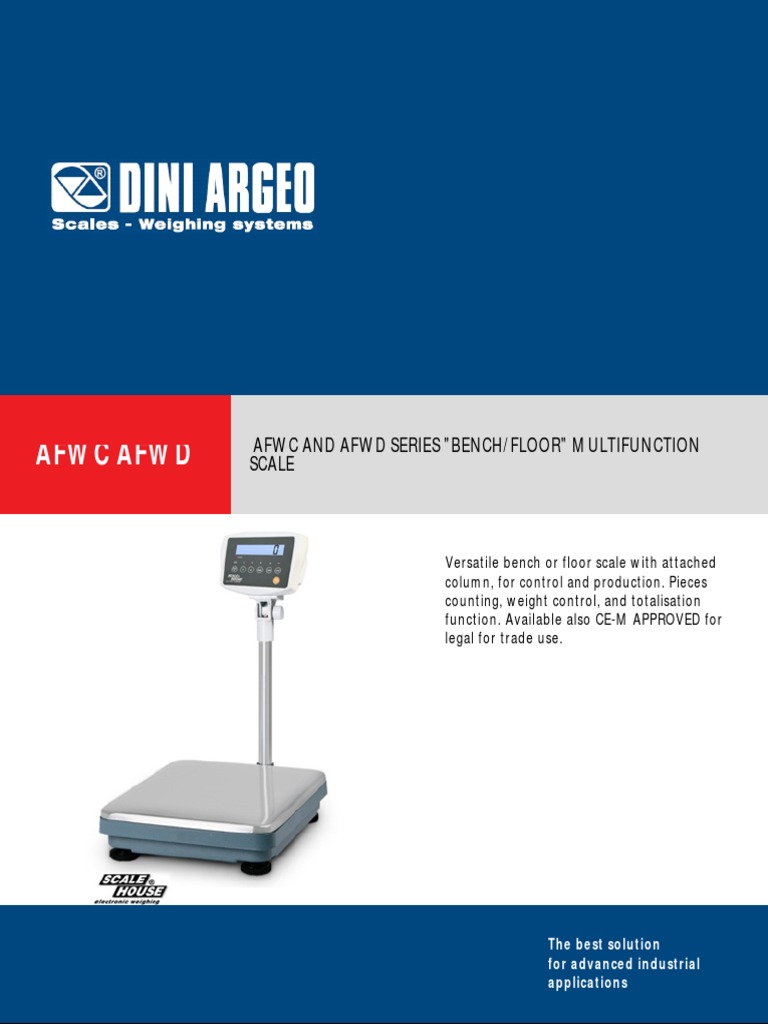 Afwc Afwd: Afwc and Afwd Series "Bench/Floor" Multifunction Scale | PDF