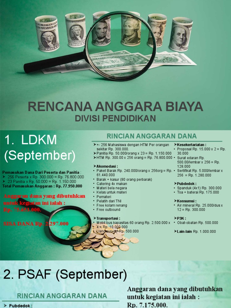 RAB Divisi Pendidikan | PDF