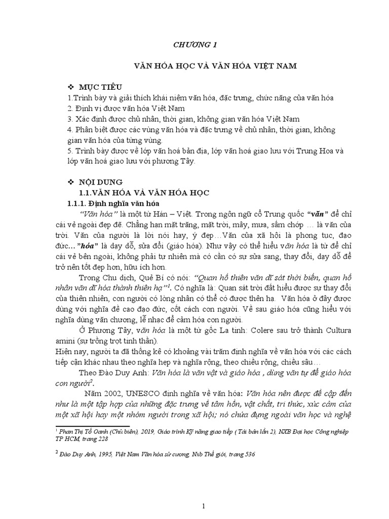 TÀI LIỆU MÔN CSVHVN - C1 OANH | PDF