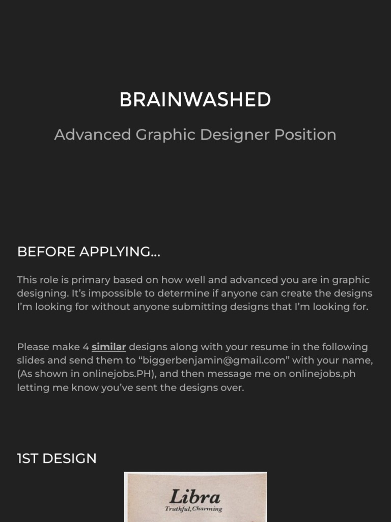Advanced Graphic Designer Job Application | PDF | Social Science | Art