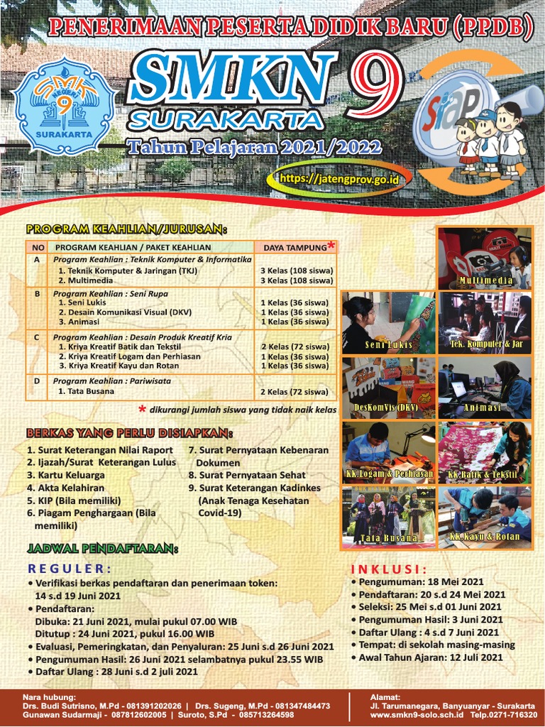Pamflet PPDB SMK9 2021 - 2022 | PDF