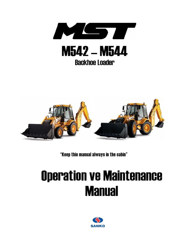 MST 542-544 Operation & Maintenance Manual | PDF | Brake | Loader (Equipment)