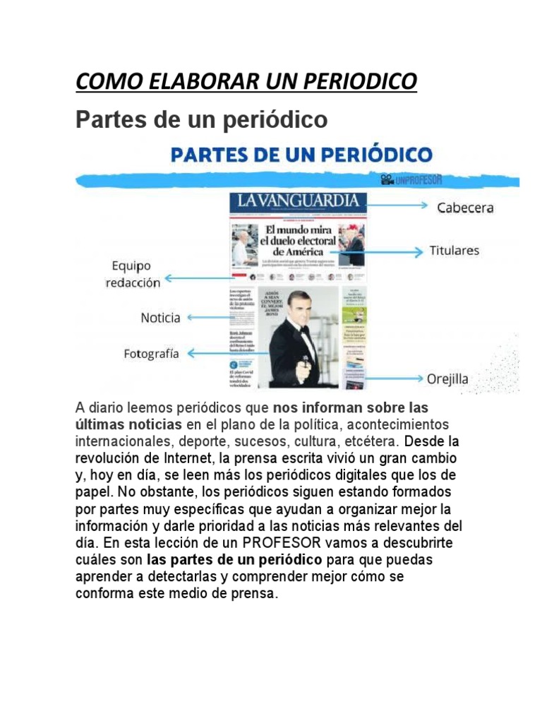 Como Elaborar Un Periodico | PDF | Periódicos | Periodista