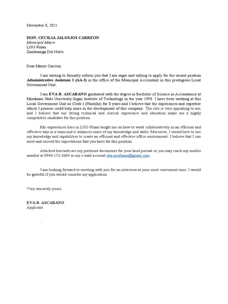 Ate Eva Application | PDF