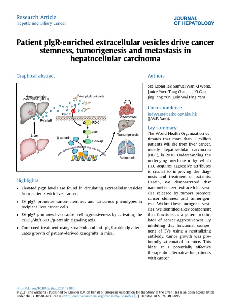 Patient PIgR Enriched Extracellular Vesicles Drive Cancer ST 2022 ... Patient PIgR Enriched Extracellular Vesicles Drive Cancer ST 2022 ...