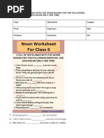 Grade 6 Noun Worksheet with Answers | PDF | Noun