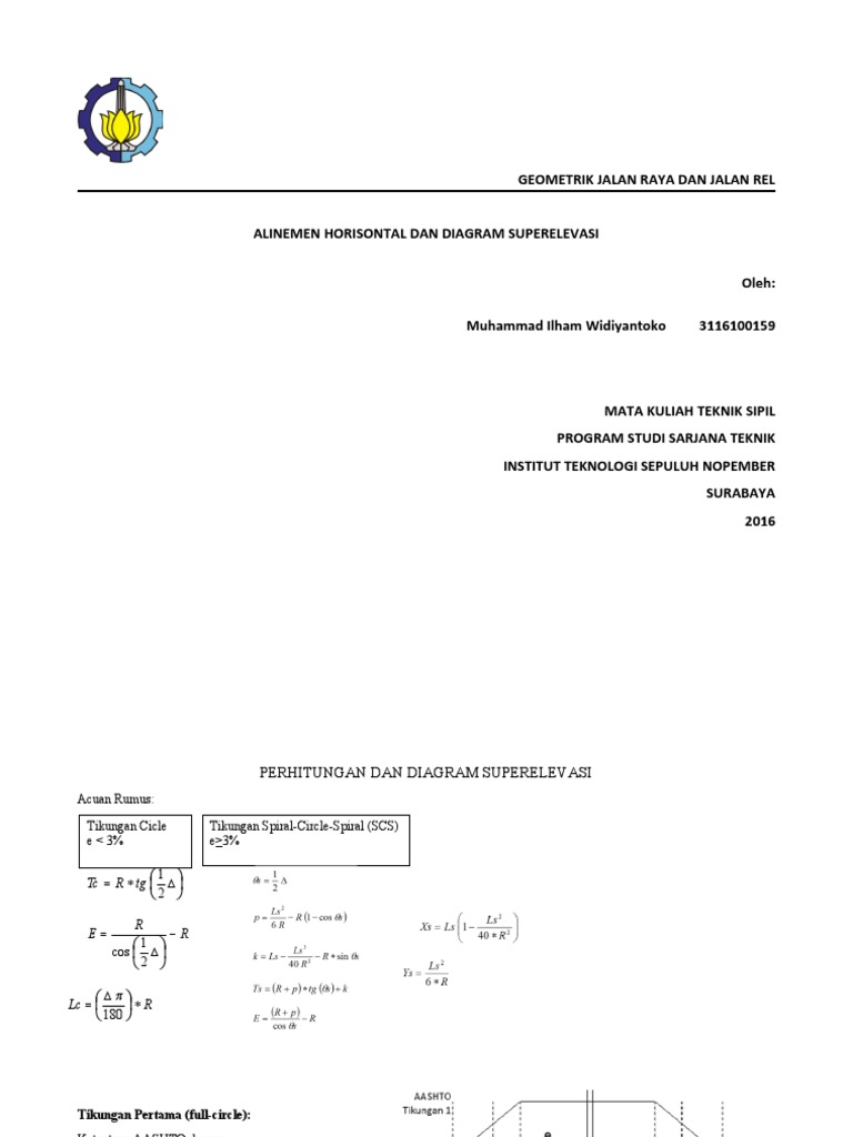 Perhitungan Dan Diagram Superelevasi | PDF