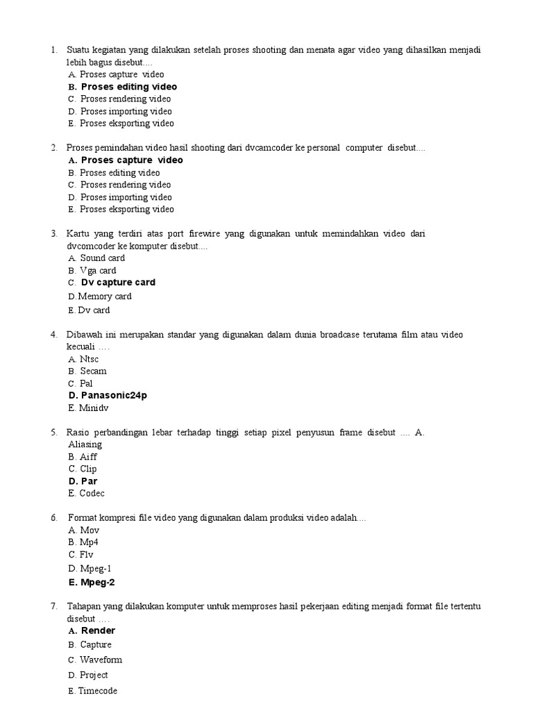 Soal + Jawaban TPAV | PDF