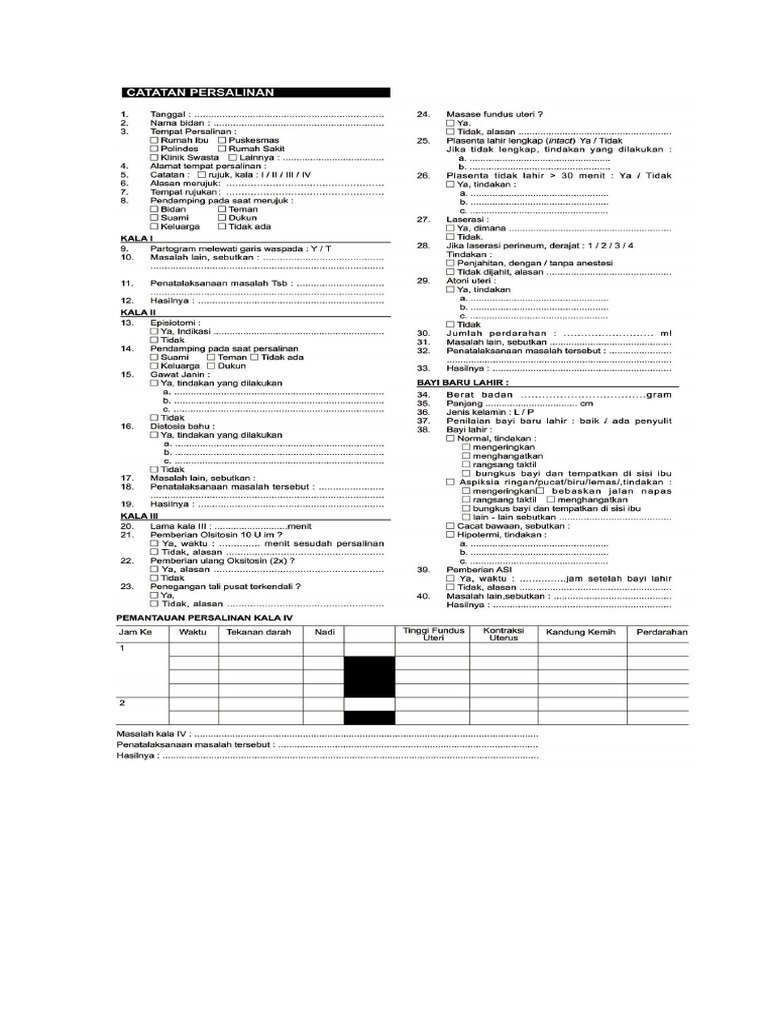 Partograf Terbaru | PDF