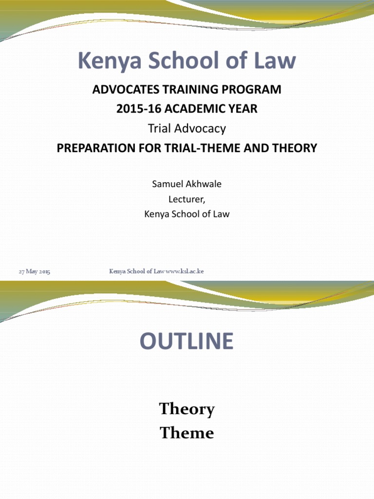 ATP Trial Adv Theme, Theory | PDF | Justice | Crime & Violence