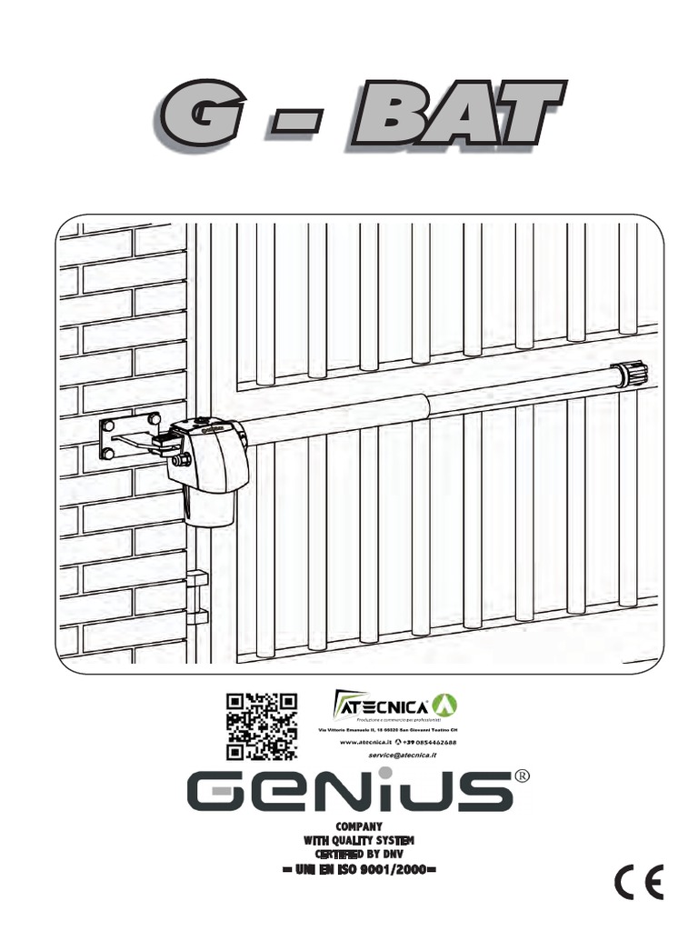 Ist Genius Manuale Istruzioni Genius G Bat Montaggio Collegamenti Manual Instruction Wiring ...
