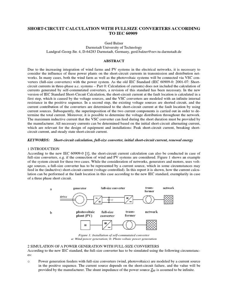 Short Circuit Calculation With Fullsize | PDF | Electrical Network | Electrical Impedance