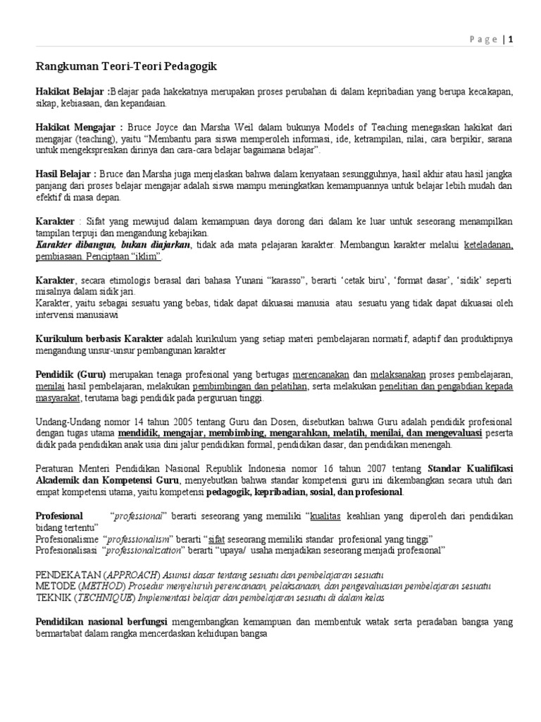 Rangkuman Teori | PDF | Karier & Perkembangan