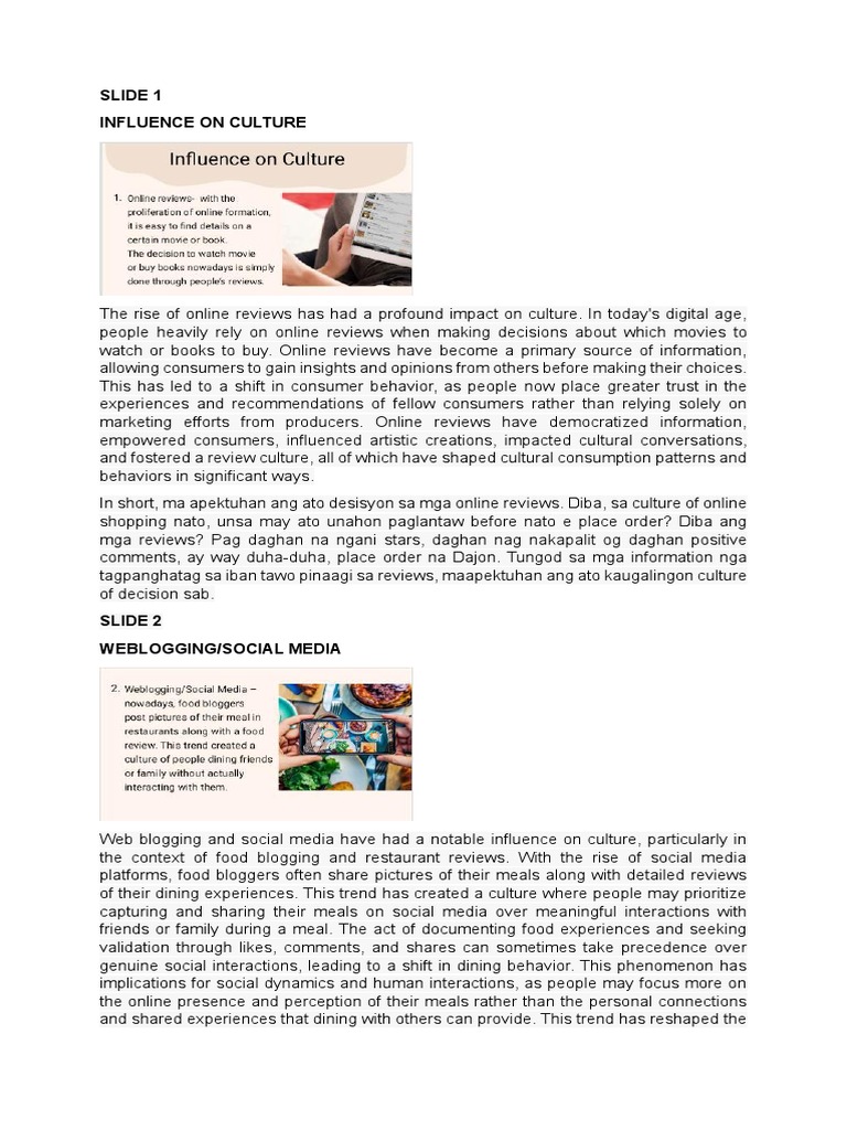 The Influence of IT On Culture and Social Behavior | PDF | Social Media ...