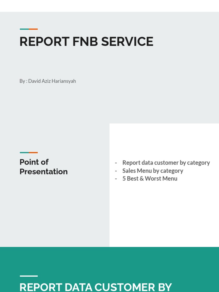 Report Weekly FNB Service | PDF