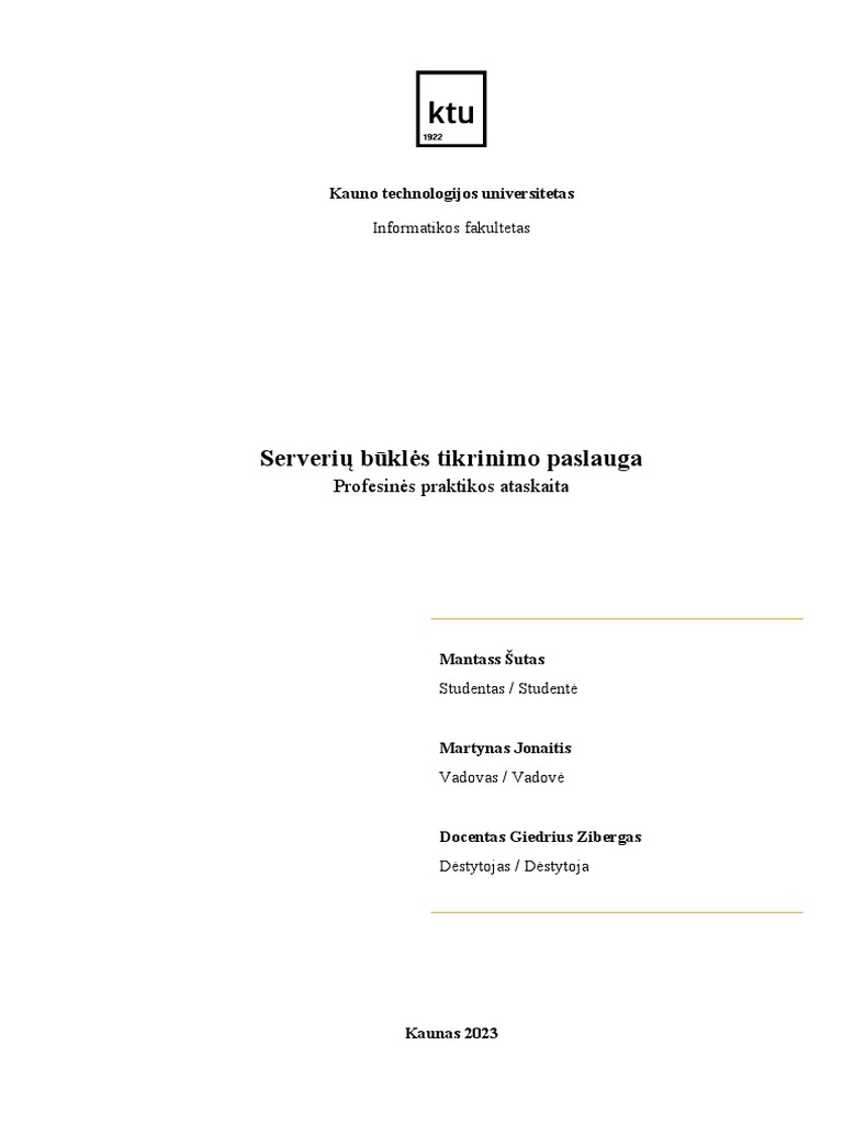 Praktikos Ataskaita | PDF