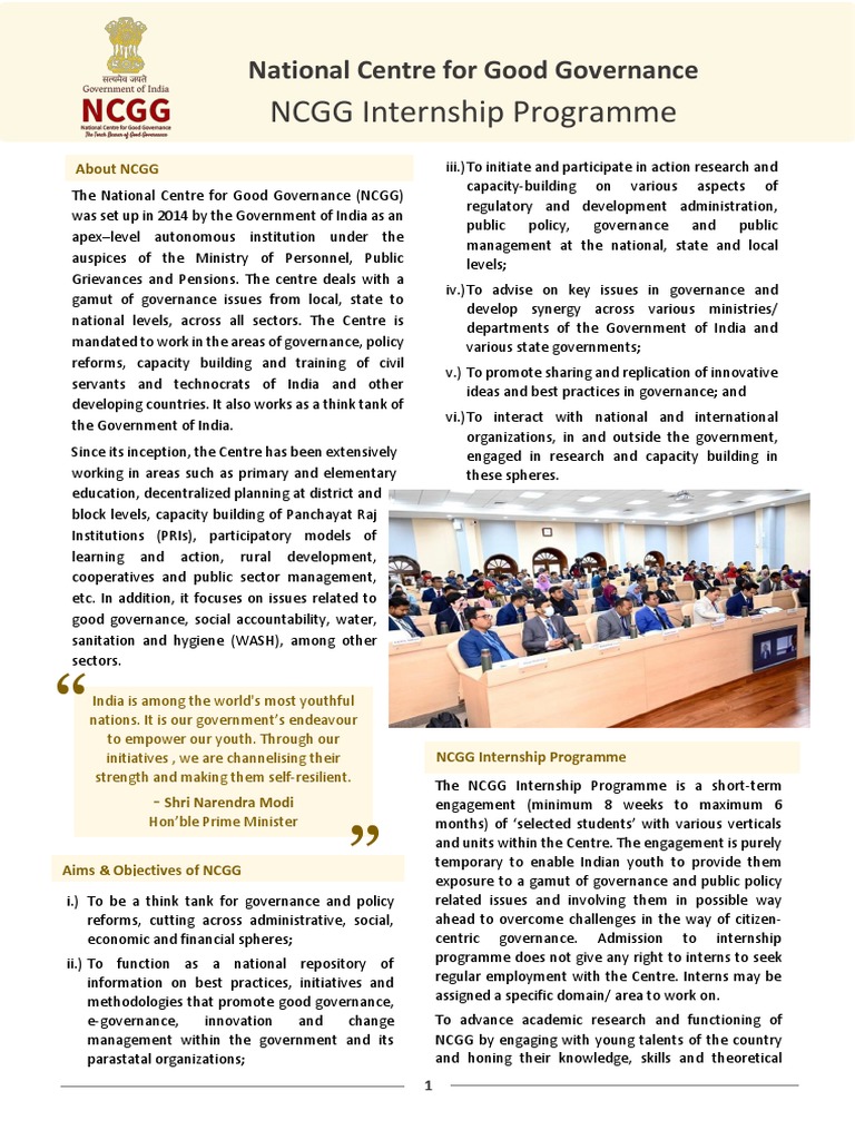Internship Brochure 2.0 | PDF | Governance | Internship