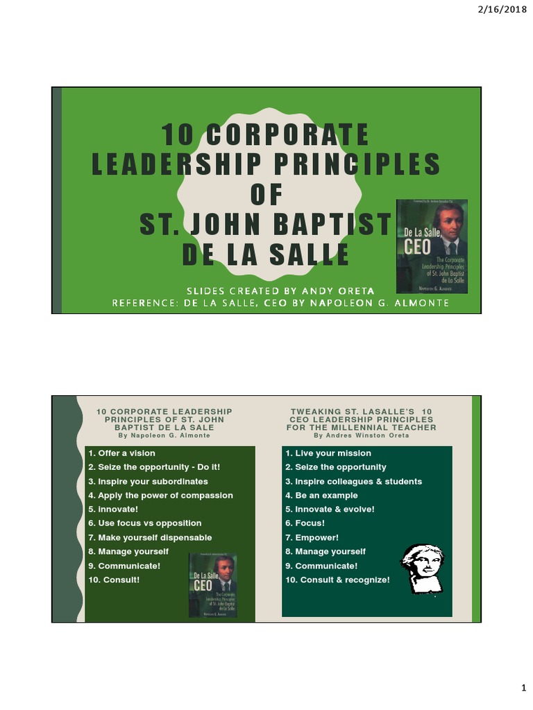DLSU CEO 10 Leadership Principles PDF | PDF | Leadership