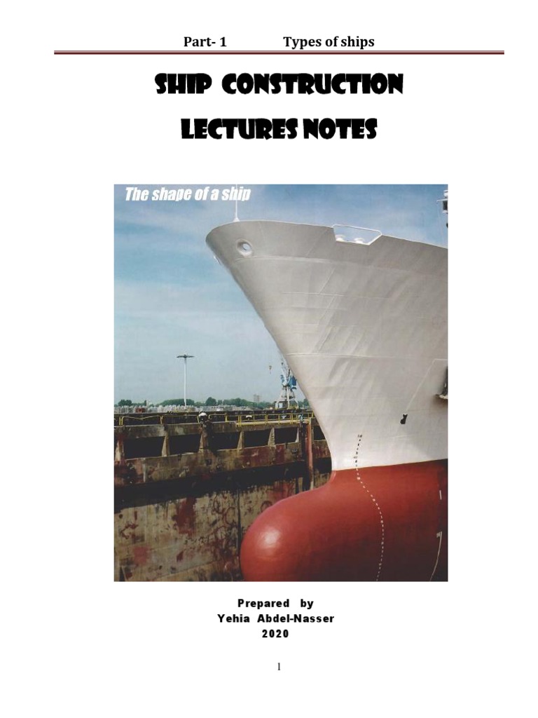 Ship Construction-1 Lectures Notes | PDF
