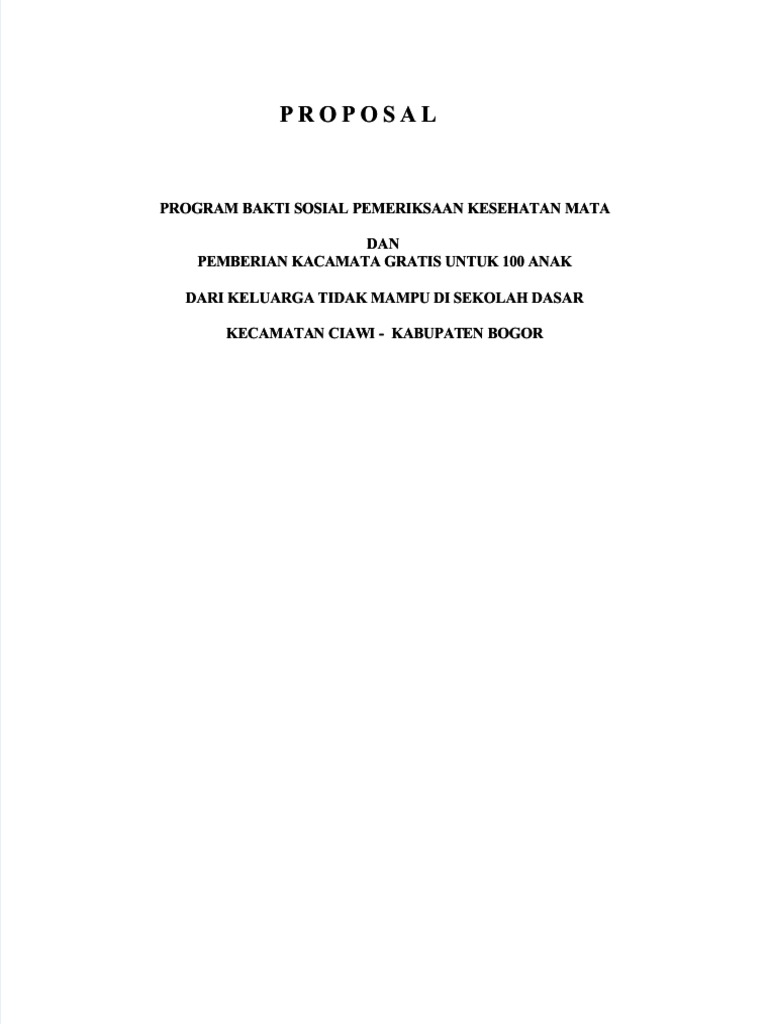 Proposal Pemeriksaan Mata Compress | PDF