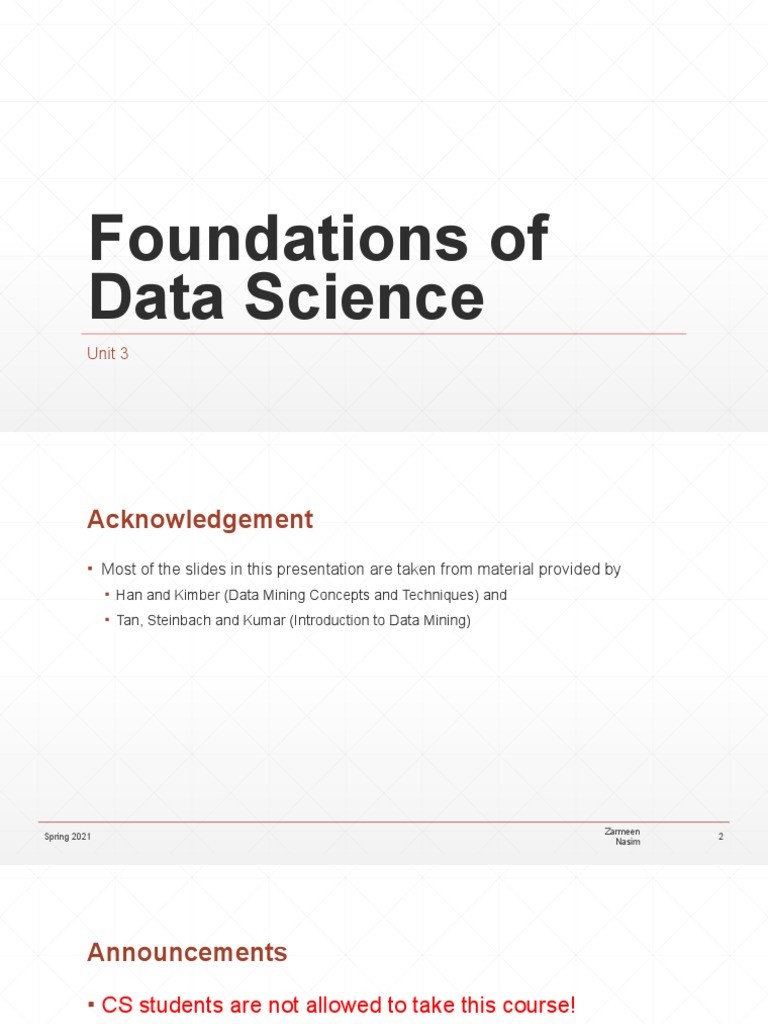 Foundations of Data Science - Unit 3 | Download Free PDF | Applied Mathematics | Business