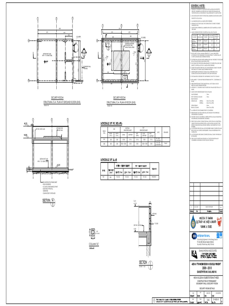 Security Room Floor Plan Details | PDF | Concrete | Architectural Design