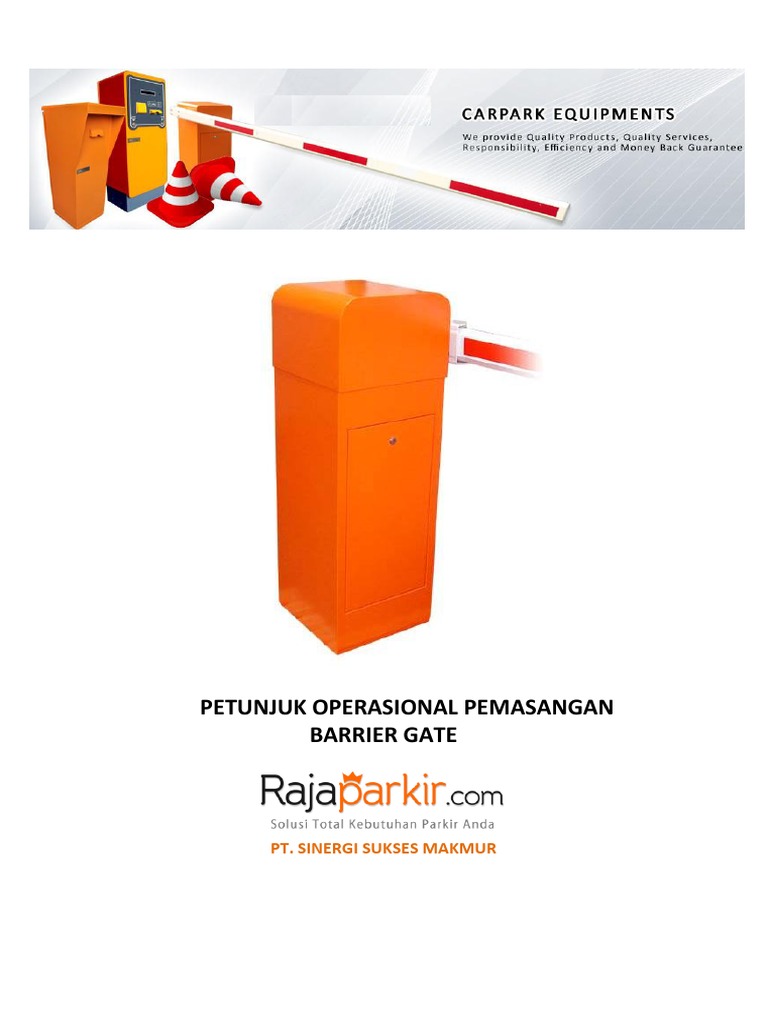 Petunjuk Operasional Pemasangan Palang Parkir | Pdf