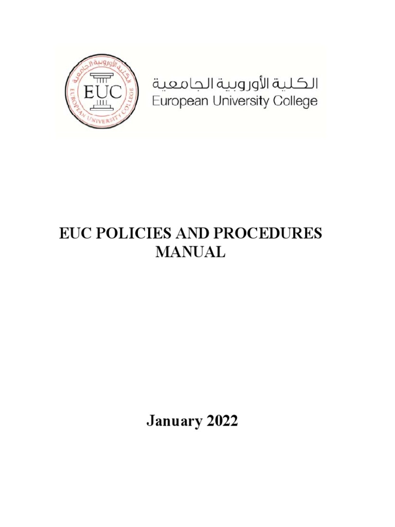 EUC Policy Procedure Manual-Final-23!01!22 | PDF | Occupational Safety ...