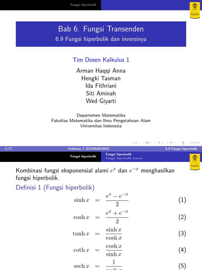 Bab6 Fungsi Transenden 69 | PDF