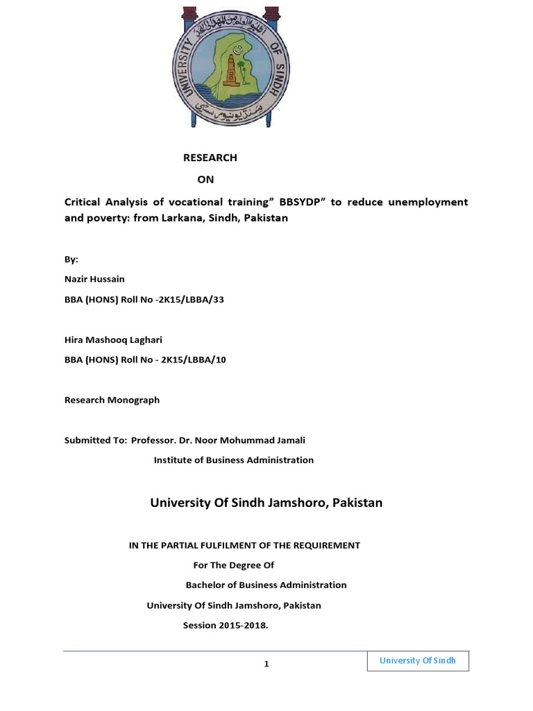 BBA Thesis Published | PDF