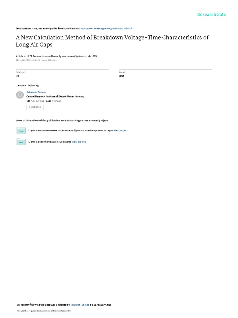 A New Calculation Method of Breakdown Voltage-Time Characteristics of ...
