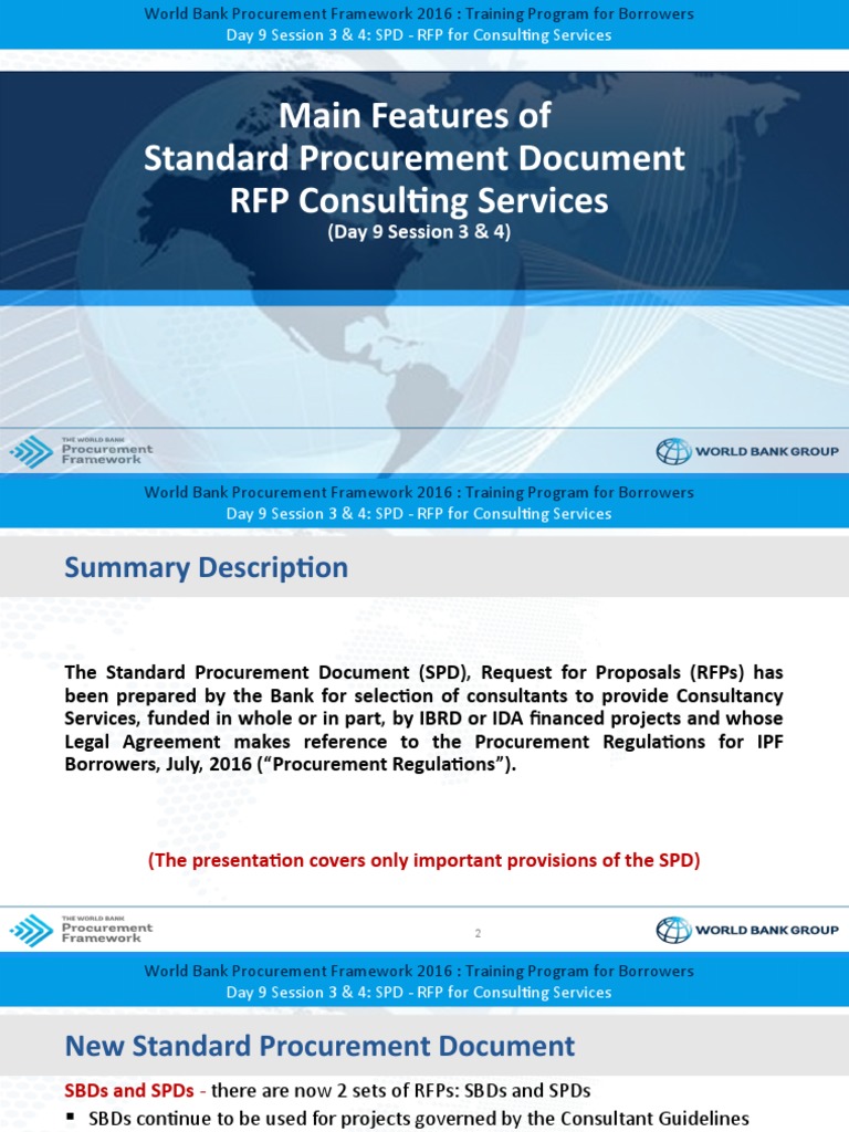 Day 9 Session 3 and 4 - Main Features of Selection Document For CS | PDF