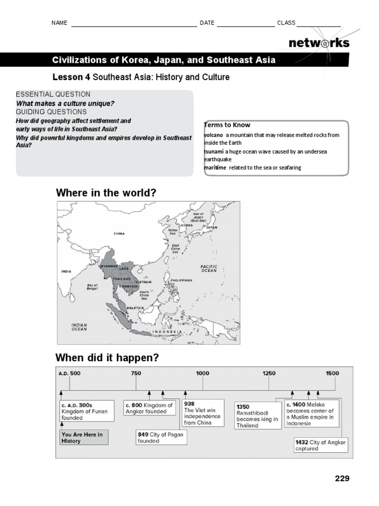 Civilizations of Korea Japan and Southeast Asia Southeast Asia History ...