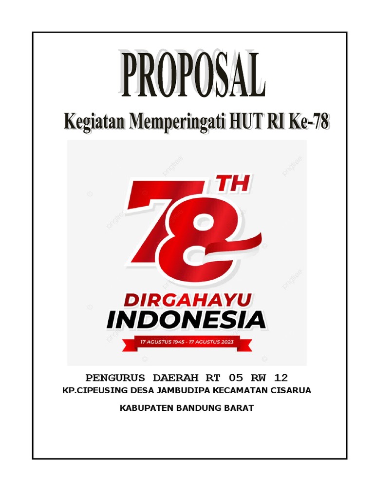 Proposal HUT RI ke - 78 | PDF
