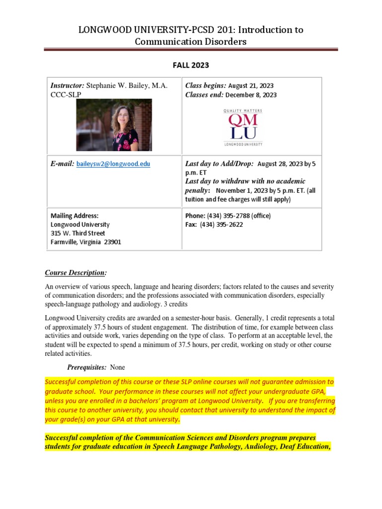 PCSD 201 Fall 2023 Syllabus | PDF | Technology & Engineering