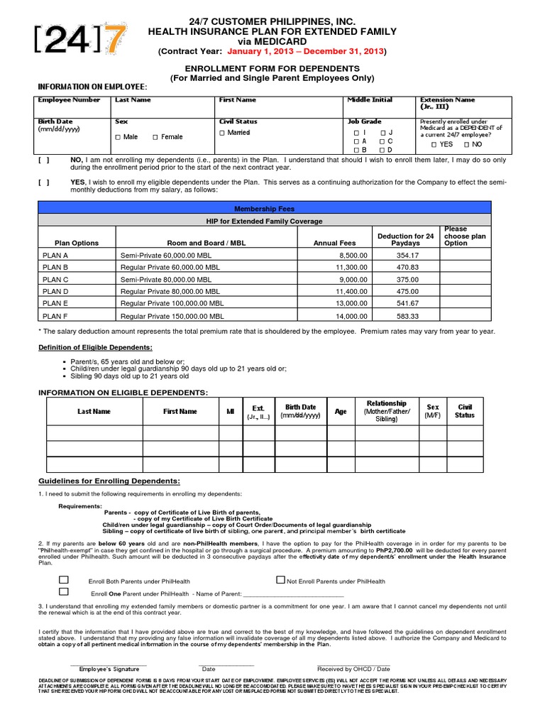 HMO Enrollment Form | PDF