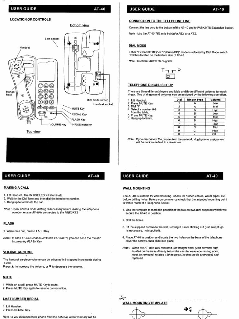NEC AT40 SLT UserGuide | PDF