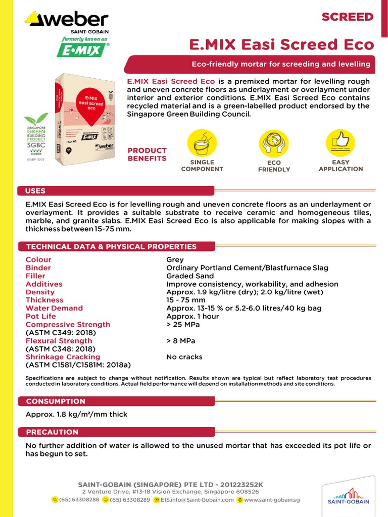 TDS E.mix Easi Screed Eco | PDF