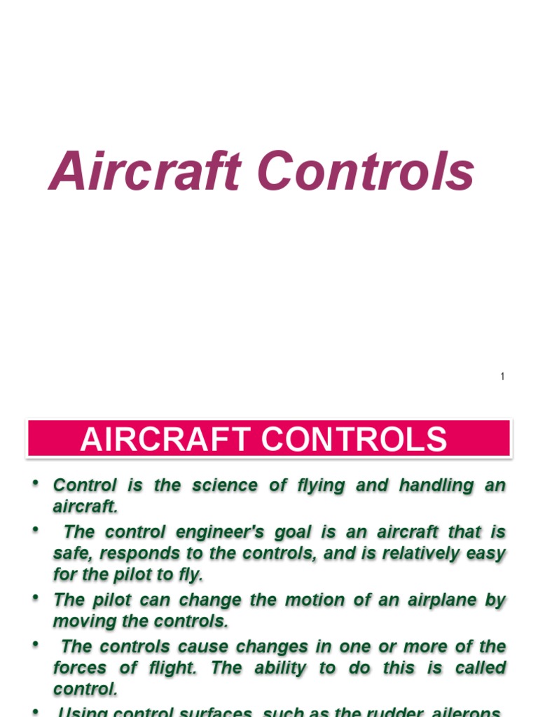 Aircraft Control Surfaces Guide | PDF | Flight Control Surfaces | Flap ...