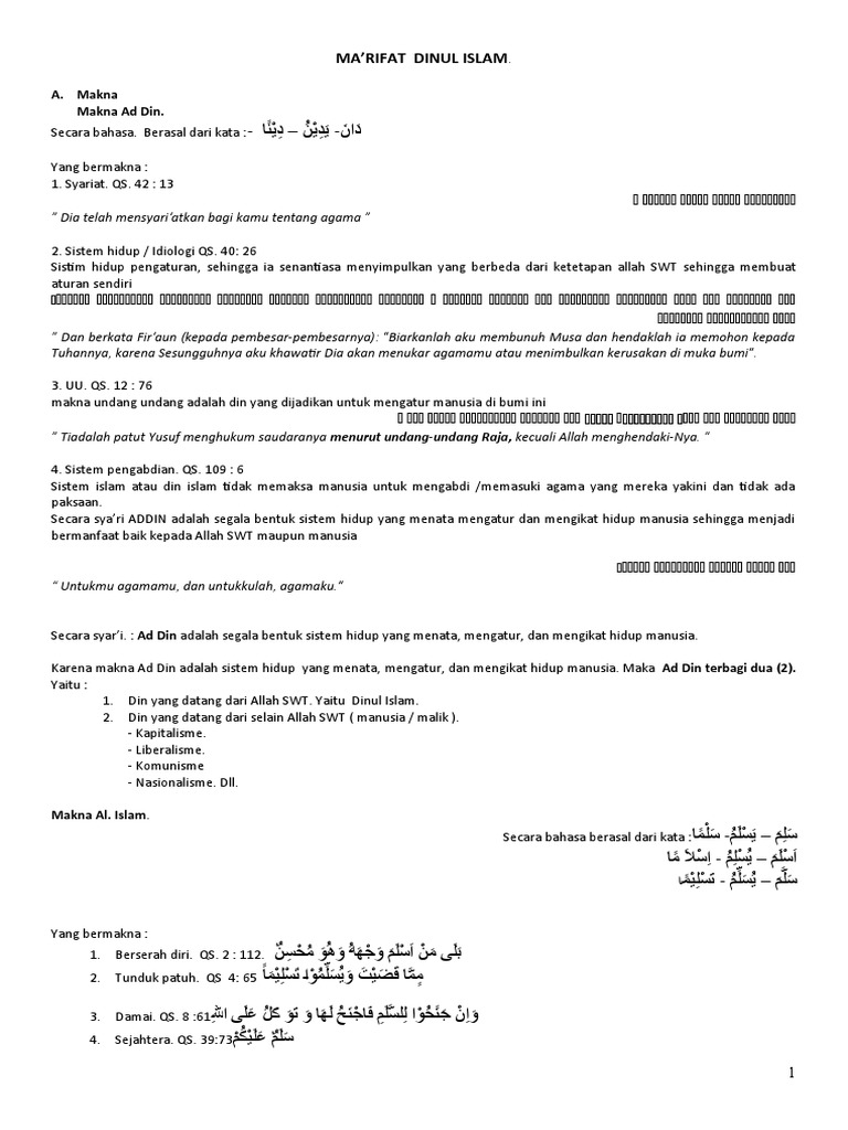 Ma'Rifatul Din 1444 | PDF