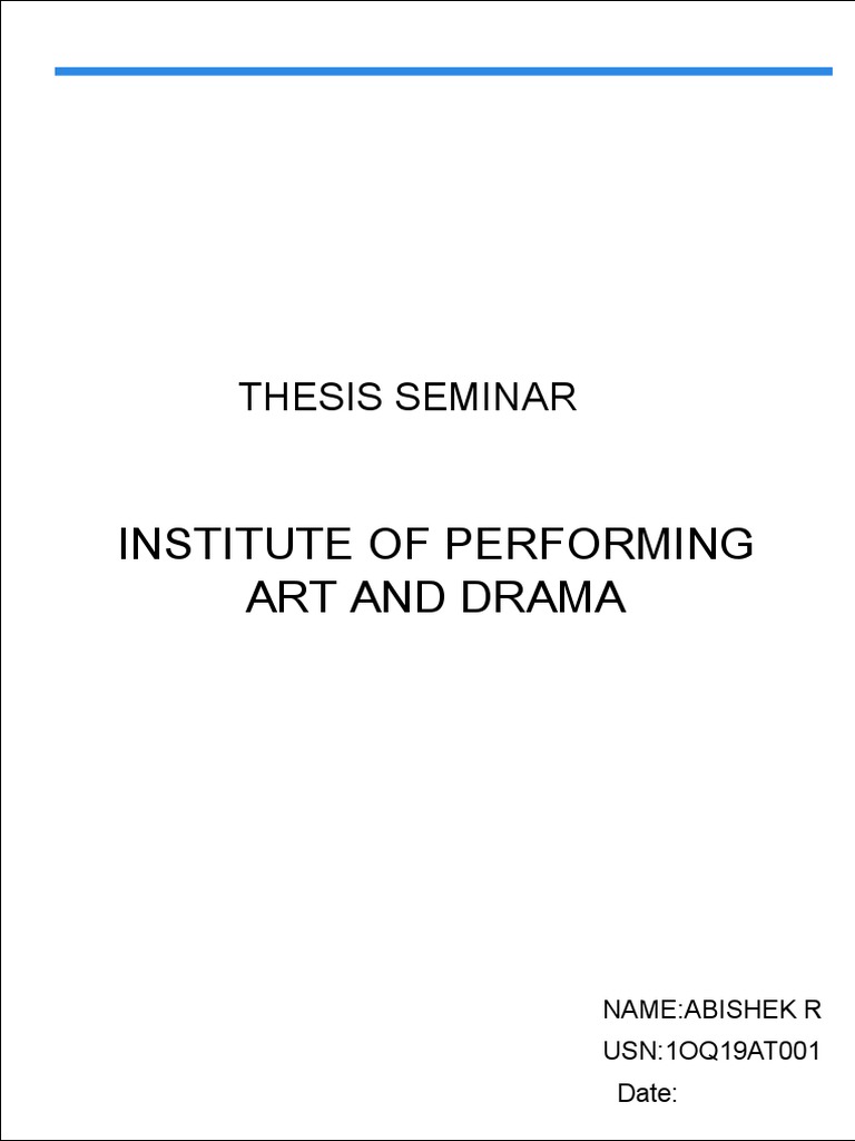 Institute of Performing Art and Drama 11 | PDF