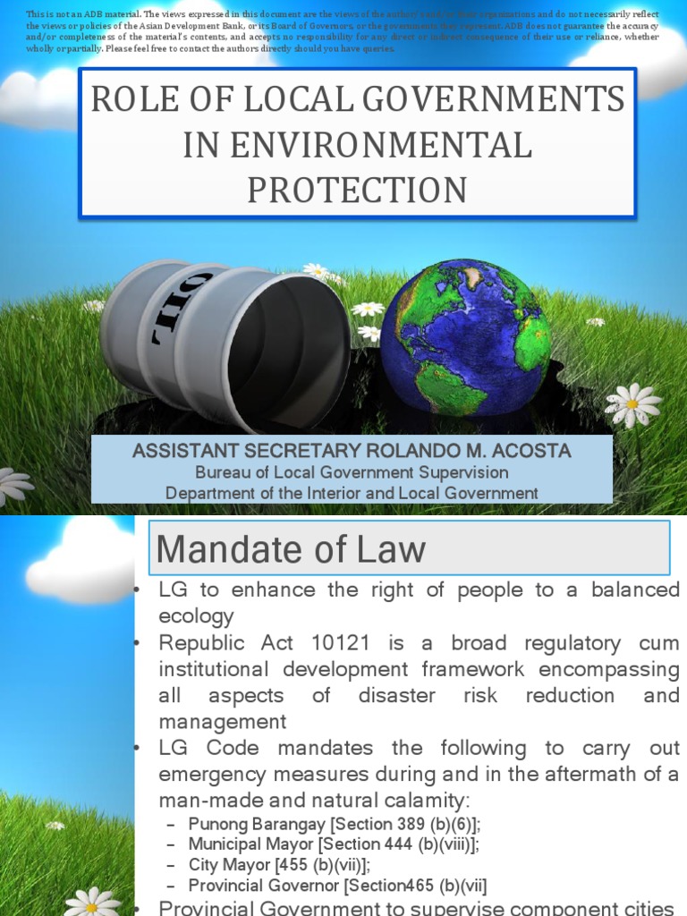 201204 Role Local Government Units Environmental Protection | PDF
