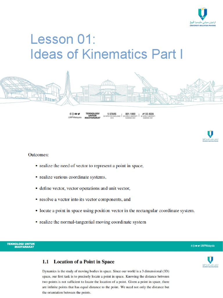 Dynamics Lesson 01 Kinematics Of Planar Rigid Body Concepts Part Pdf