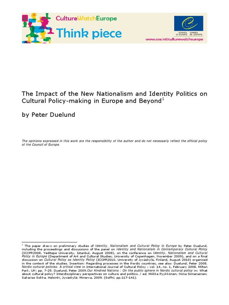 Duelund - Impact of The New Nationalism and Identity Politics On ...