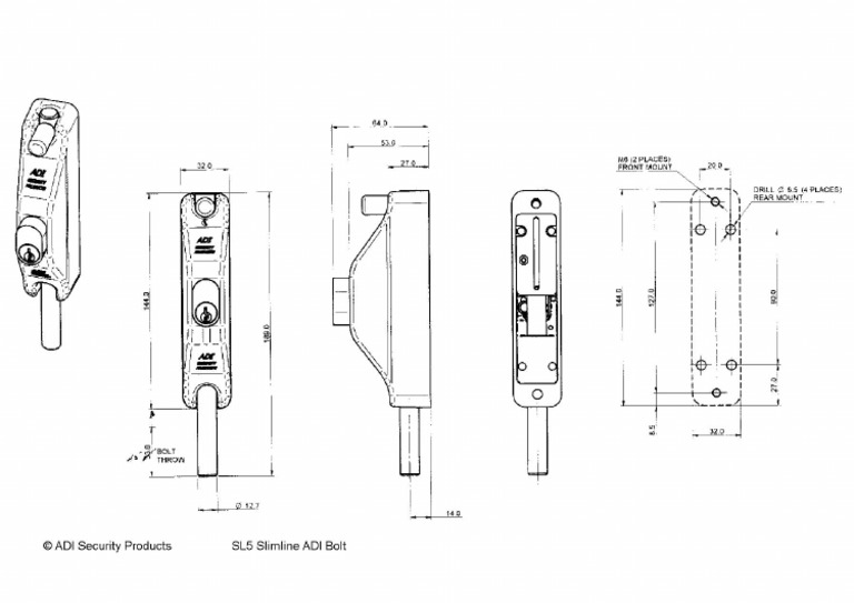 sl5 Slimline Adi Bolt | PDF