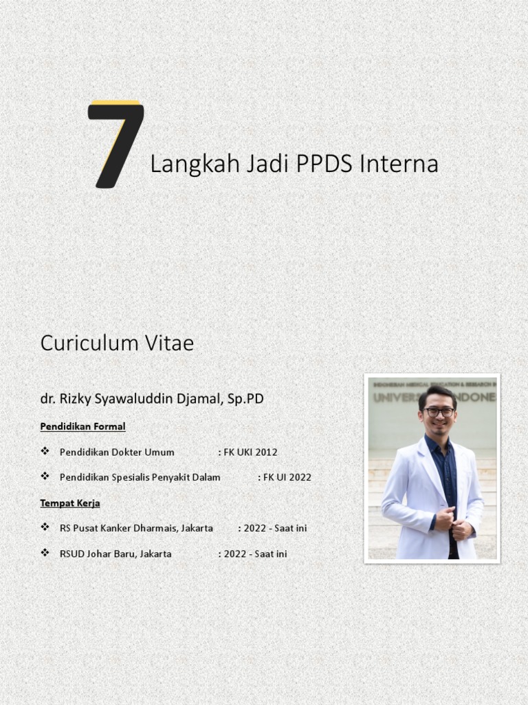 7 Langkah Jadi PPDS Interna | PDF