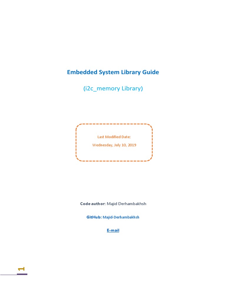 ES Library Guide (i2c_memory) - En | PDF | Computer Engineering | Computing