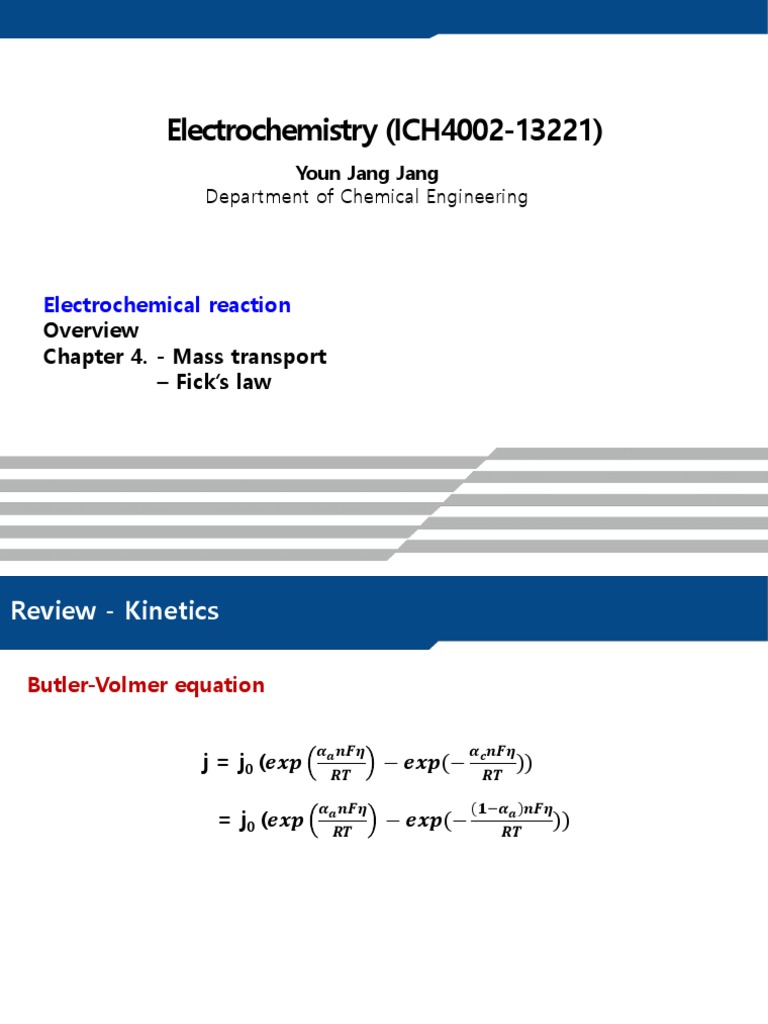 2020 Electrochemistry - Lecture Note 4-1 Mass Transport | Download Free PDF | Diffusion ...