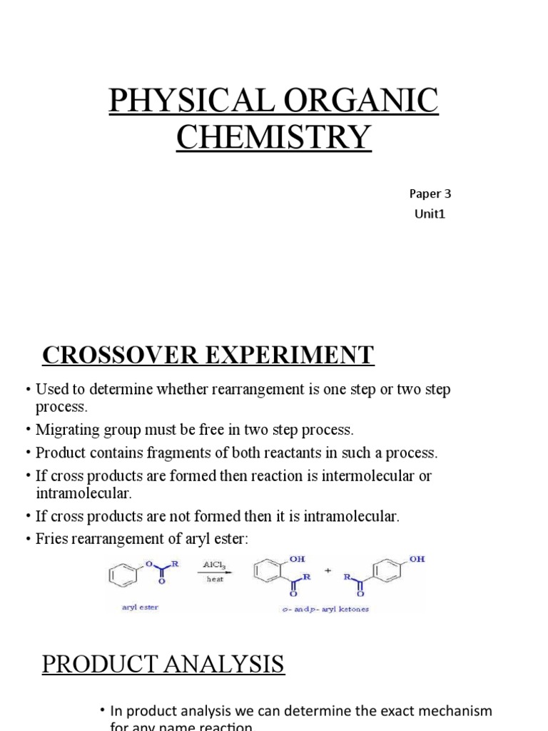 Physical Organic Chemistry | PDF