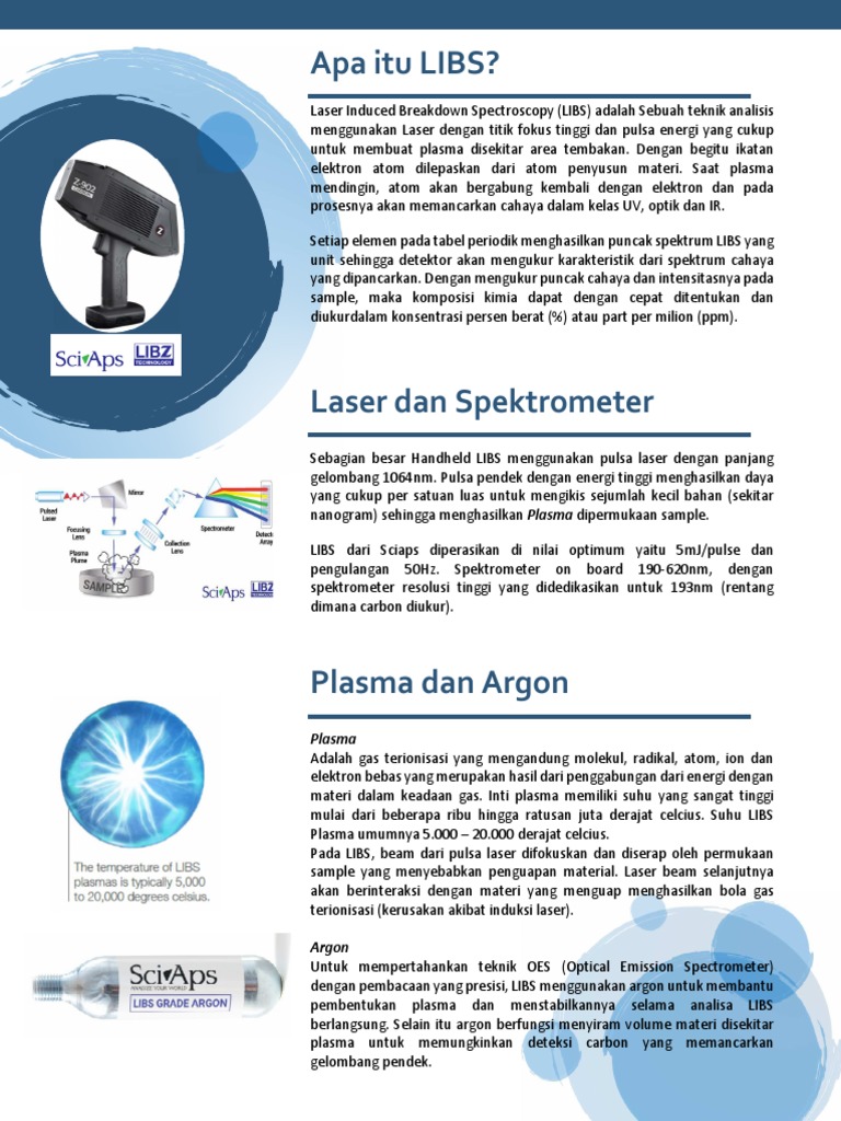 Fitur dan Spesifikasi Sciaps LIBS Z-Series | PDF | Teknologi & Rekayasa